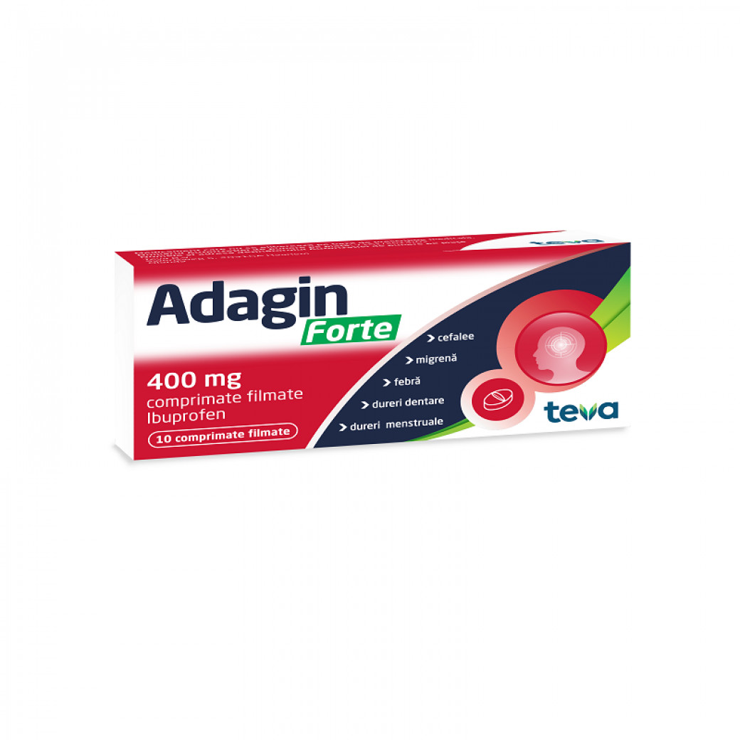 Adagin Forte 400 mg, 10 comprimate – antiinflamator si calmant pentru ...
