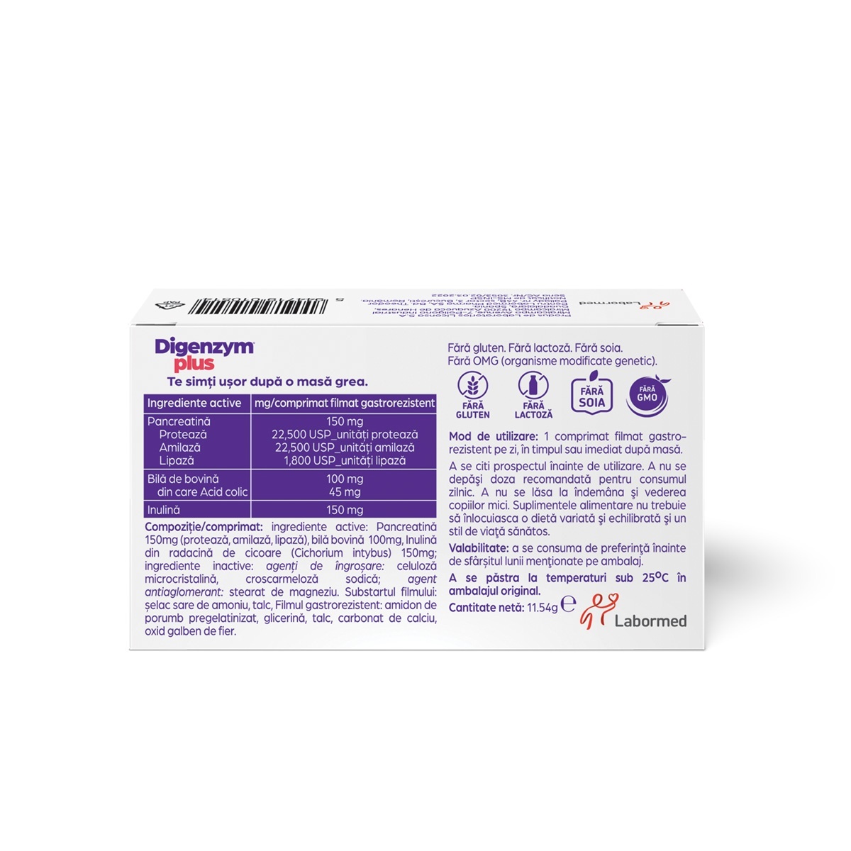 Digenzym Plus, 20 comprimate filmate – Labormed