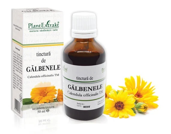 Tinctura de galbenele 50 ml pentru ficat, digestie, piele si mucoase
