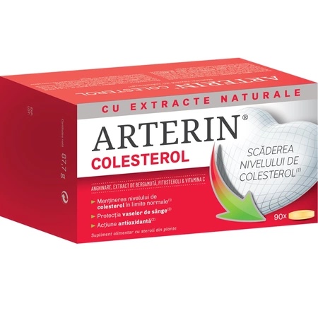 Arterin Colesterol, 90 comprimate – Perrigo | Supliment pentru ...