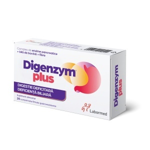 Digenzym Plus, 20 comprimate filmate – Labormed