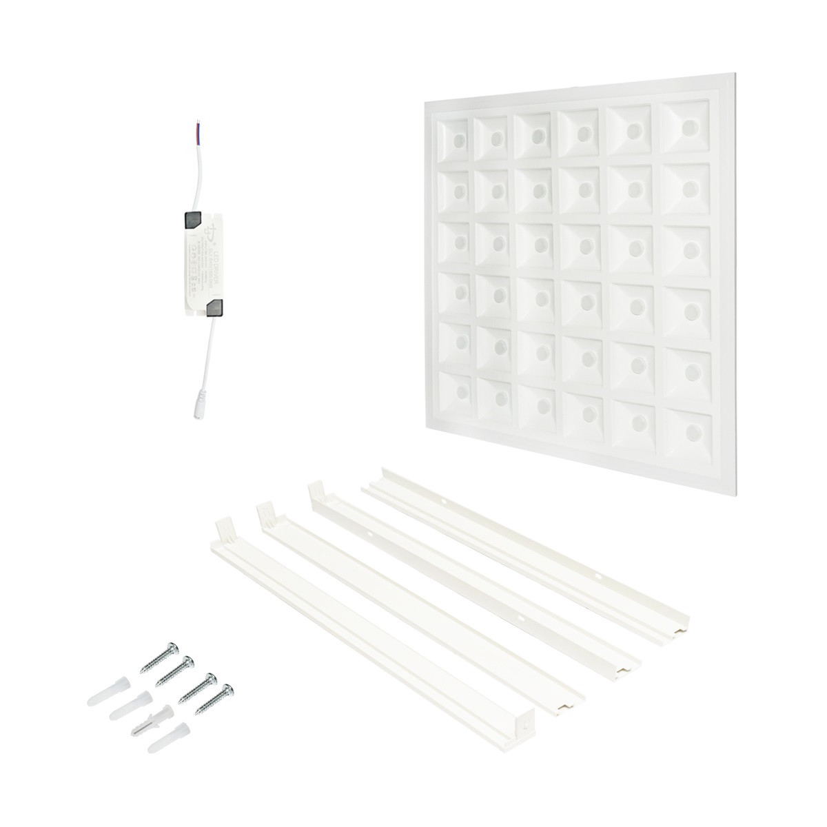Panou LED, slim, 60W, 220V, IP20, 6500K, 595x595x20mm, pentru tavan ...