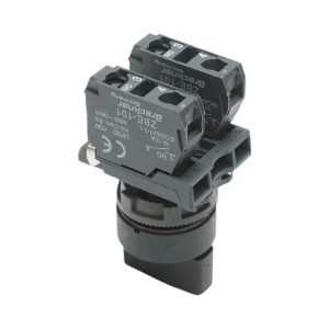 Selector 3 pozitii cu revenire negru 1NO+1NC, 24V/10A, TB5 Breckner ...
