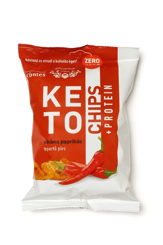 Chips Keto din șorici prăjit Picanți cu Paprika + Proteină (Zero Carb ...