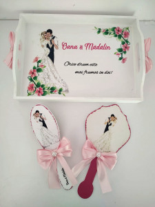Set gatit mireasa Pink Green