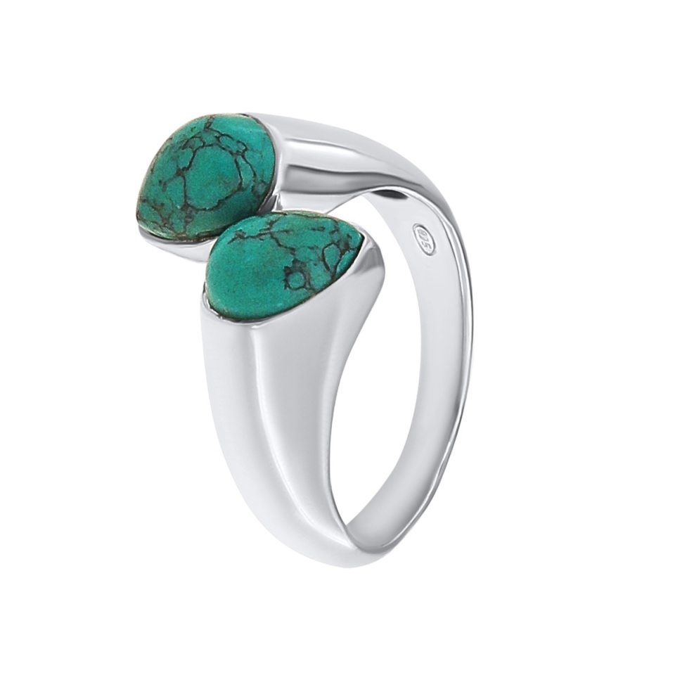 Inel din argint cu turcoaz 4.90 grame Alb | Accent Bijuterii