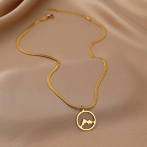 Lantisor Inox Auriu Munte Snake- N8651