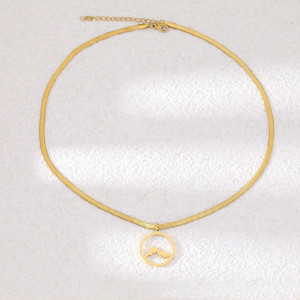 Lantisor Inox Auriu Munte Snake- N8651