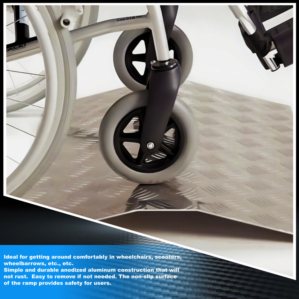 Rampe pentru praguri din aluminiu 70 x 55 cm
