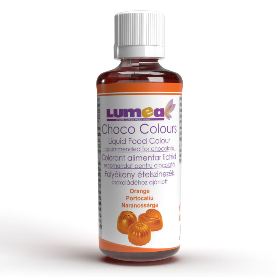 Colorant alimentar portocaliu, 50ml pentru ciocolata - Lumea