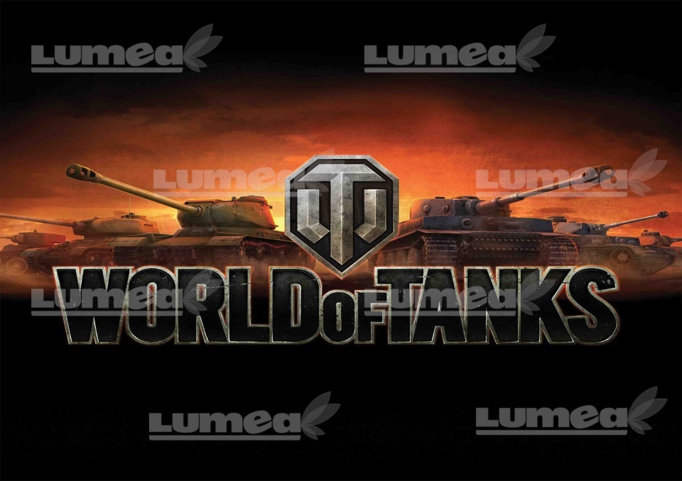 Imagine comestibila tort din Zahar World of Tanks clasic - Lumea