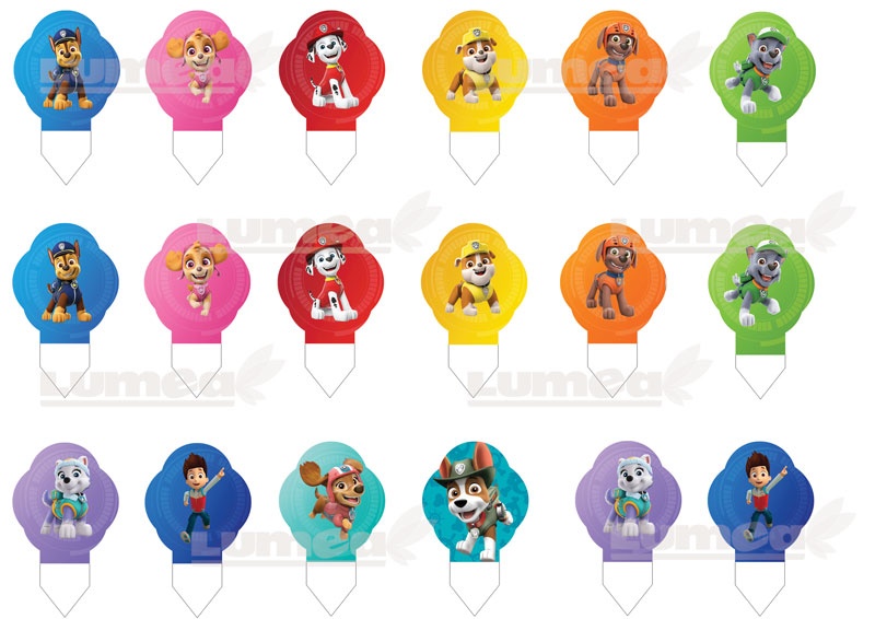 Vafa tort Topperi pentru Inghetata/Briose model Paw Patrol - Lumea