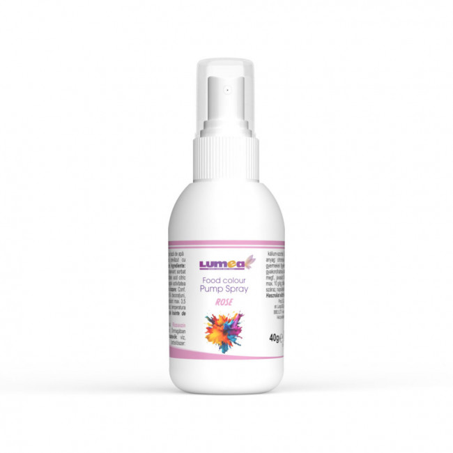 Colorant alimentar lichid Roz pe baza de apa cu pulverizator, 40g - Lumea