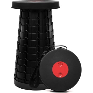 Scaun rotund portabil extensibil cu pliere telescopica, pentru camping