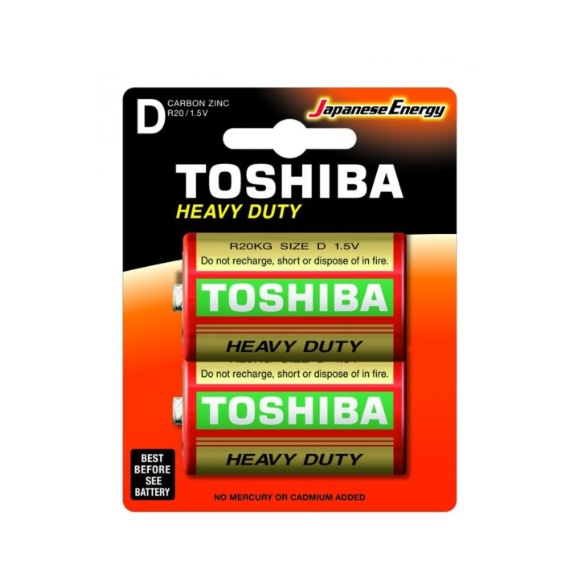 BATERIE R20 TOSHIBA ZINC HD SH2 BLISTER 2 BUC