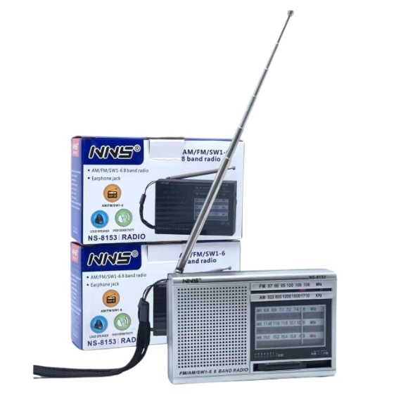 RADIO PORTABIL CU BATERII NS 8153 8 BENZI MUFA CASTI 2 X R6 (AA)