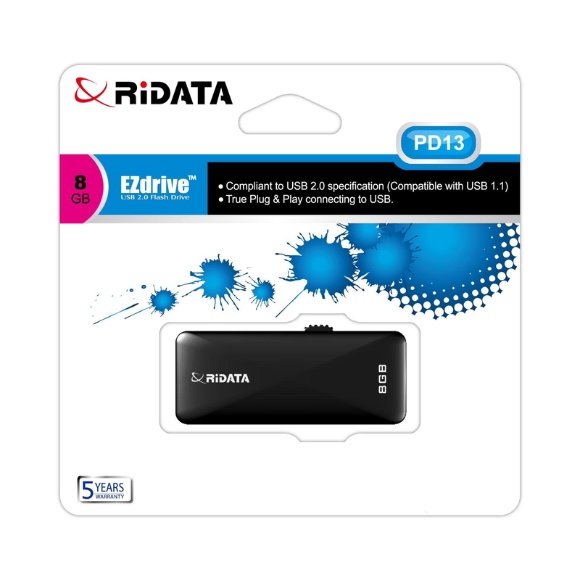 STICK MEMORIE USB RIDATA PD13 8GB USB 2.0 NEGRU