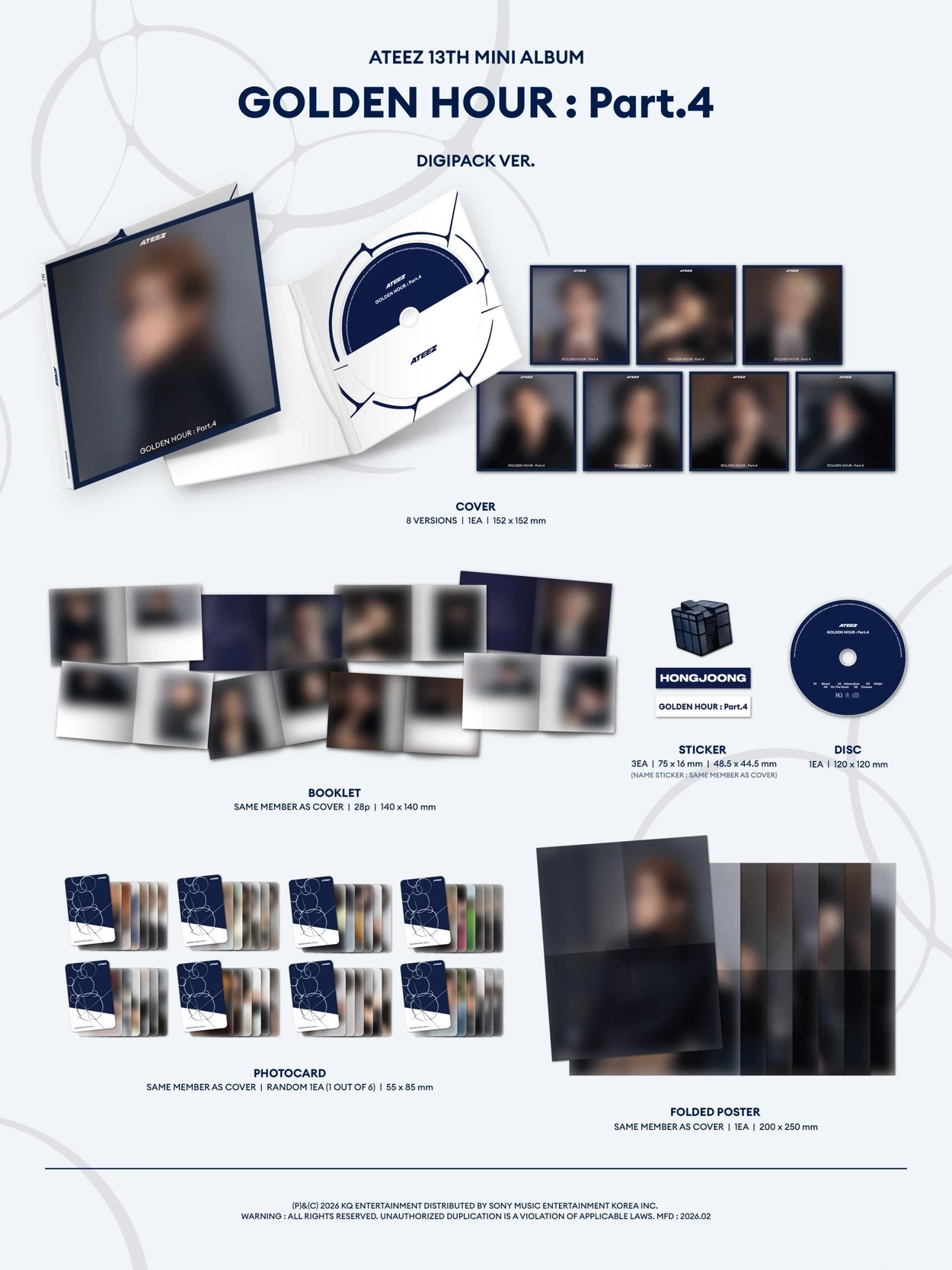 (POB) (06/02) ATEEZ - Golden Hour: Part 4 (Digipack Ver.) Sound Wave ...