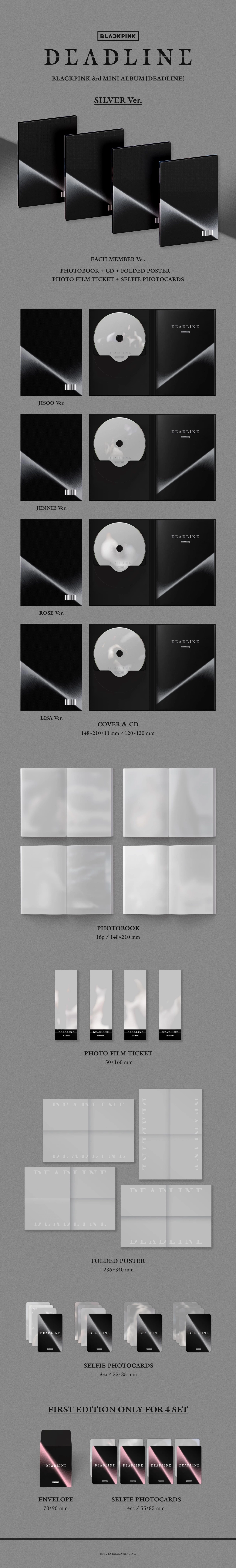 (POB) (27/02) BLACKPINK - Deadline (Silver Ver.) WITHMUU Photocard ...