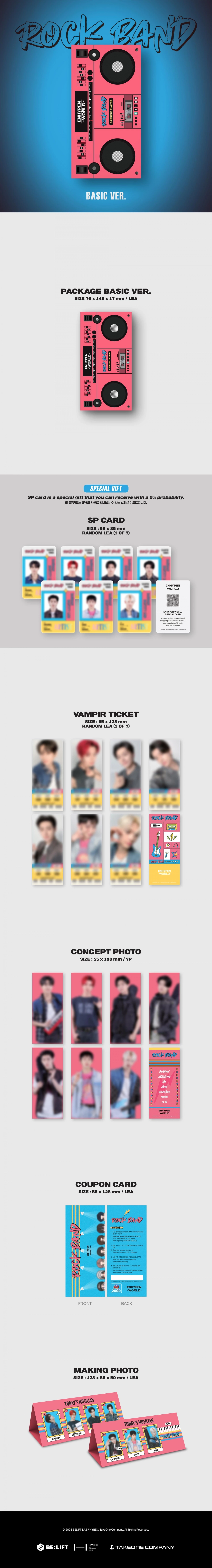 ENHYPEN - Rock Band (ENHYPEN World Coupon Card Collection) Basic Ver.