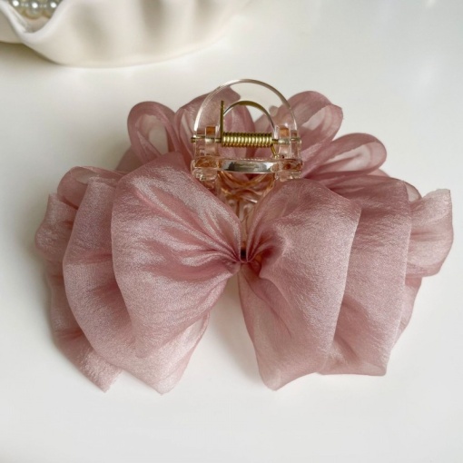 Agrafa de Par tip Clema Funda roz de Matase