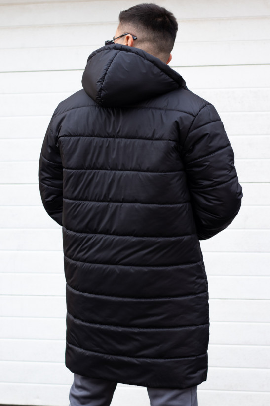 Geaca neagra barbati cu gluga - Simply