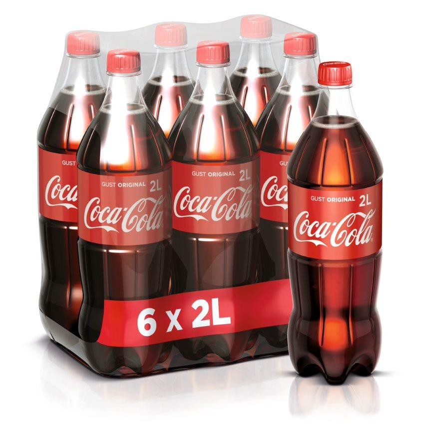 Coca-Cola Bautura Carbogazoasa Original 2L 6/bax
