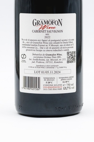 Gramofon Wine Cabernet Sauvignon 0.75L
