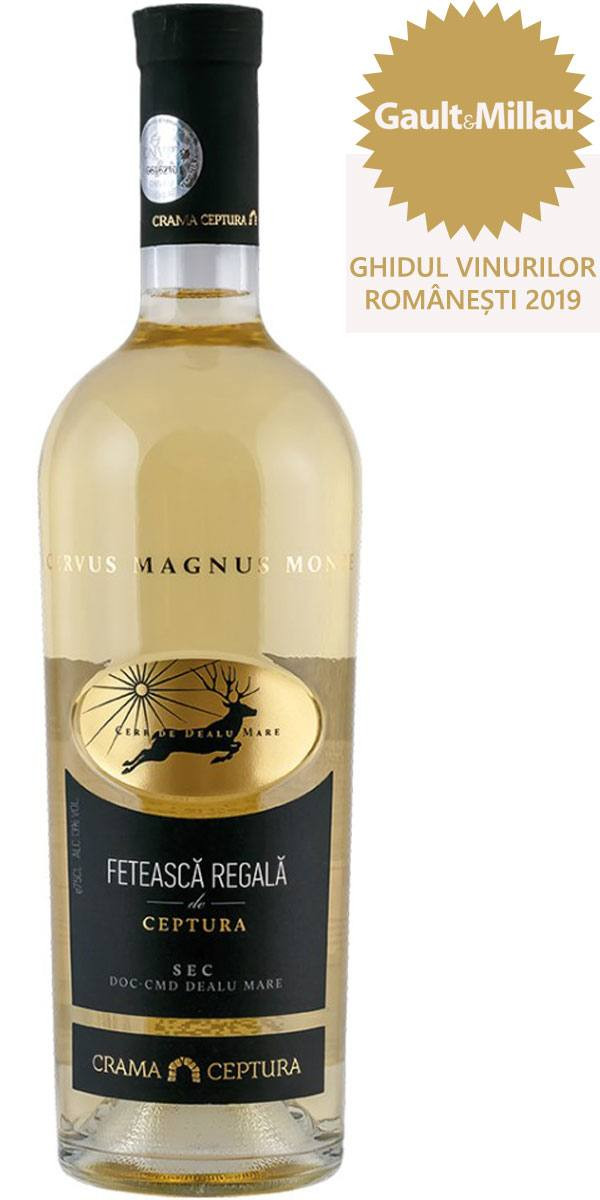 Vin alb sec Crama Ceptura Cervus Magnus Monte Feteasca Regala 0.75L ...