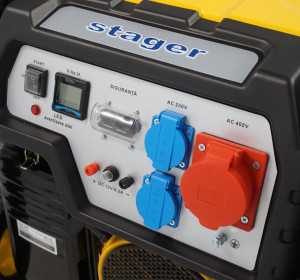 Stager FD 7500E3 generator open-frame, 6kW, trifazat, benzina, pornire ...