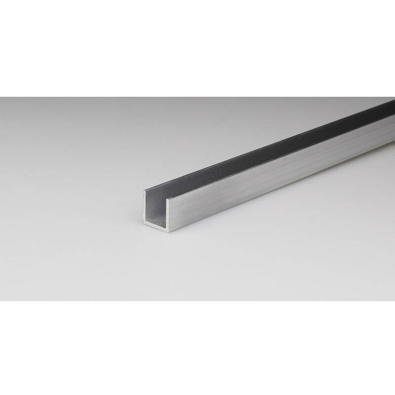 Profil U aluminiu 10x10mm 1m aluminiu lucios