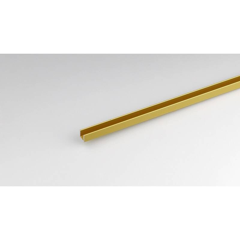 Profil U aluminiu 8x8mm 1m auriu mat