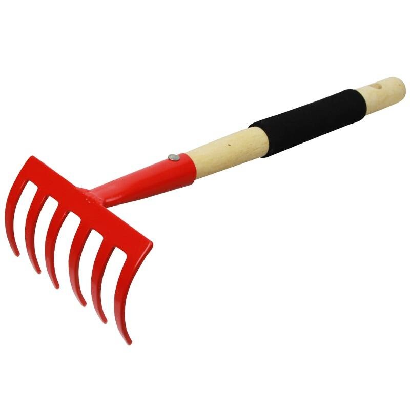 Mini grebla cu maner de lemn