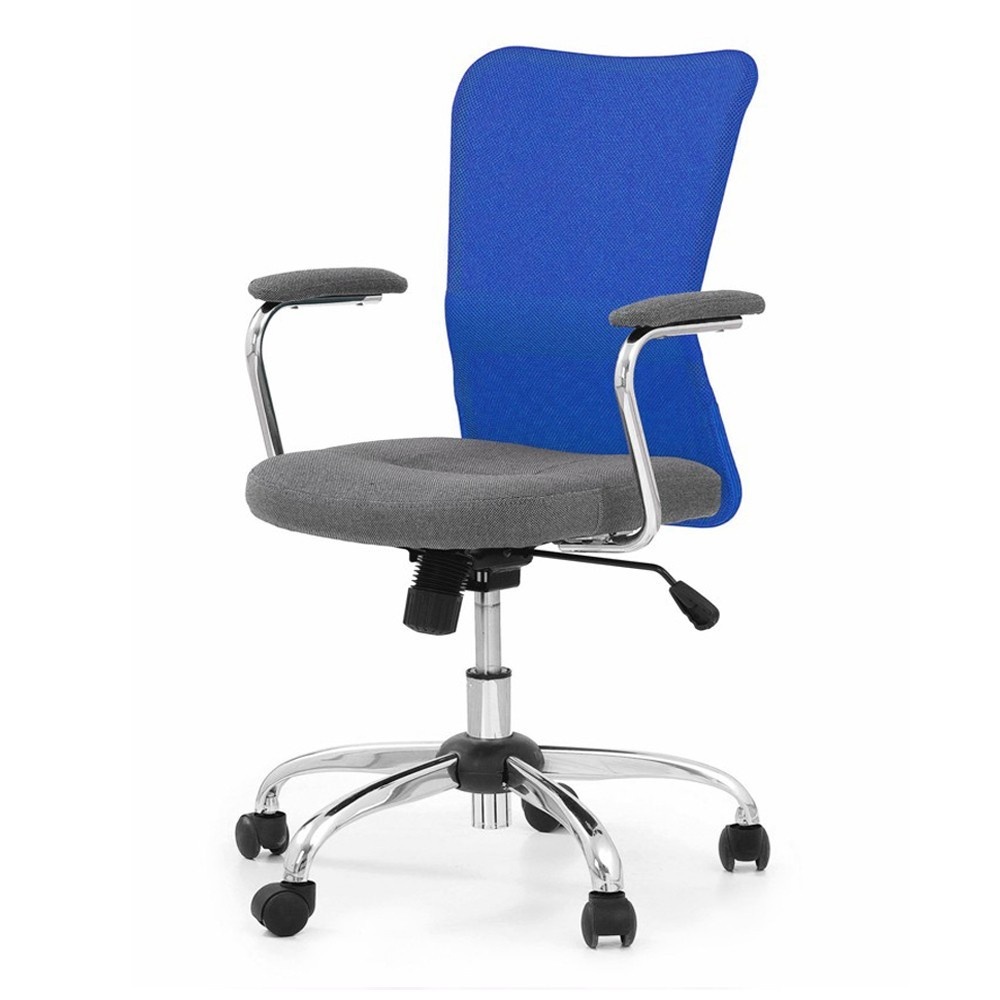 Scaun birou copii HM Andy, Mesh Stofa, Ergonomic, Cadru Cromat ...