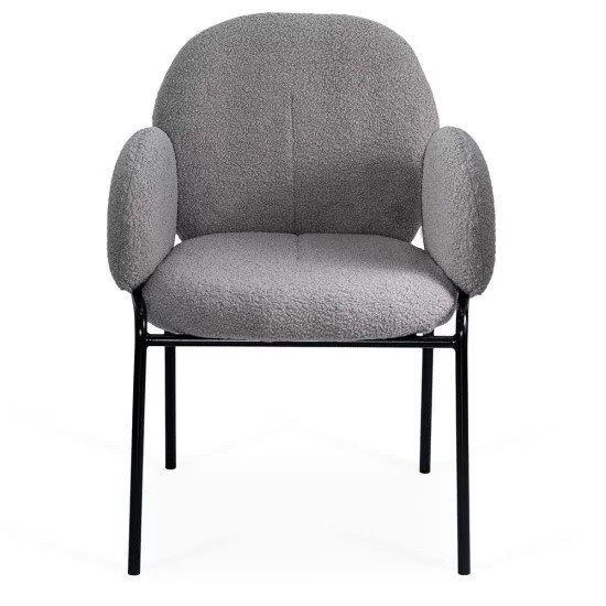 Scaun living si dining BUC281, stofa boucle, structura metalica, 100 kg