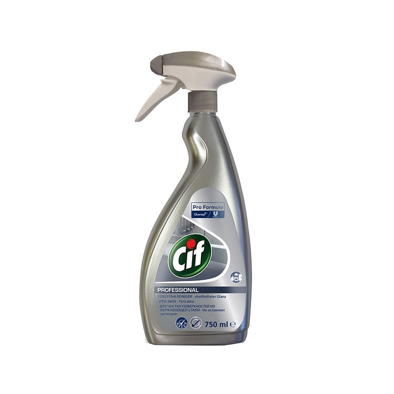 Detergent igienizant CIF pentru inox si otel, 750 ml