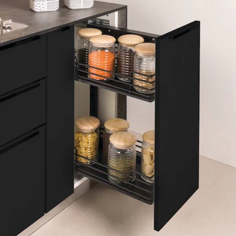 Cos Jolly negru 300mm dreapta Hafele