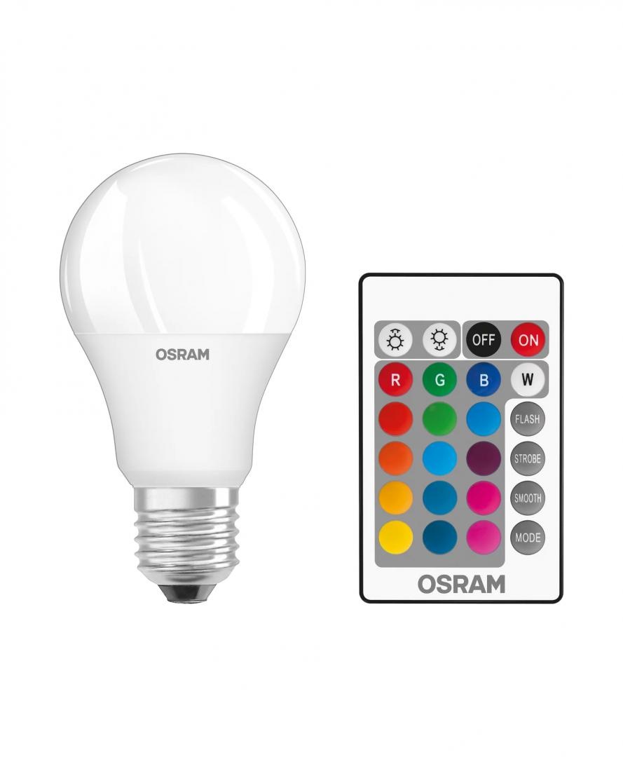Pachet 2 Becuri LED RGB Osram Star Classic A, E27, 9.7W (60W), 806 lm ...