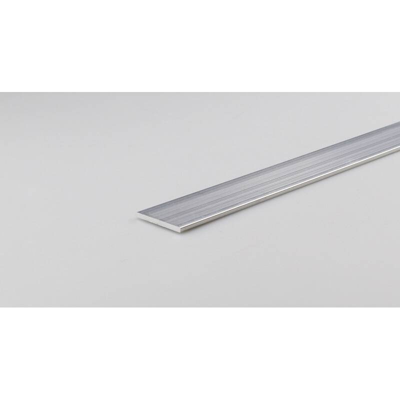 Profil platband aluminiu 20x2mm 2m aluminiu lucios