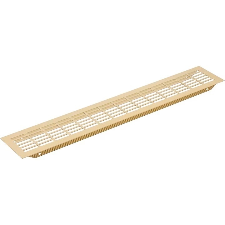 Grila de ventilatie, din aluminiu, auriu periat, 80 x 480 mm