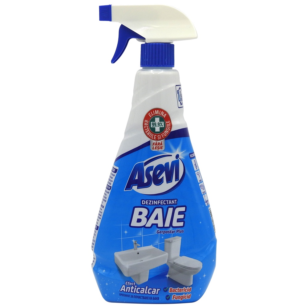 Dezinfectant spray pentru baie Anticalcar si Antimucegai Asevi 750ml