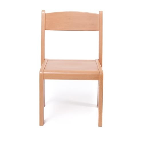 Scaun lemn gradinita Bambi, H31, natur