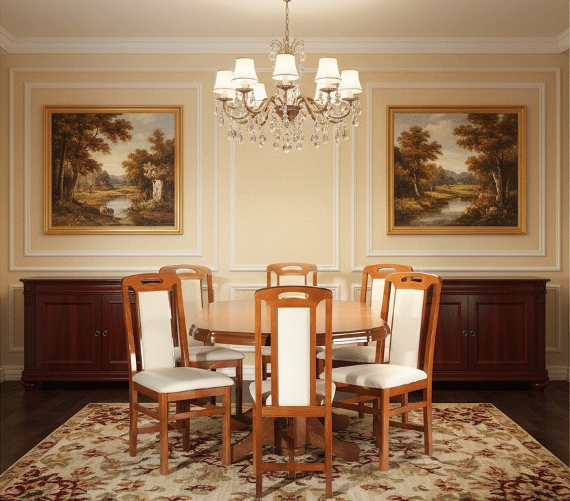 Set masa living SB Nork plus 6 scaune SB Tim cires