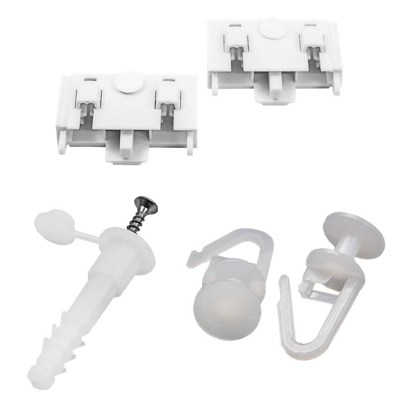Set sina perdea tavan cu 2 canale PVC si accesorii 3m alb