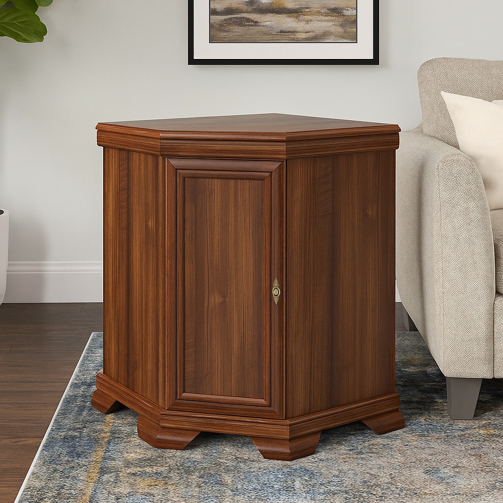 Comoda pe colt pentru living VMN1, Pal Melaminat, cu o usa, o polita ...