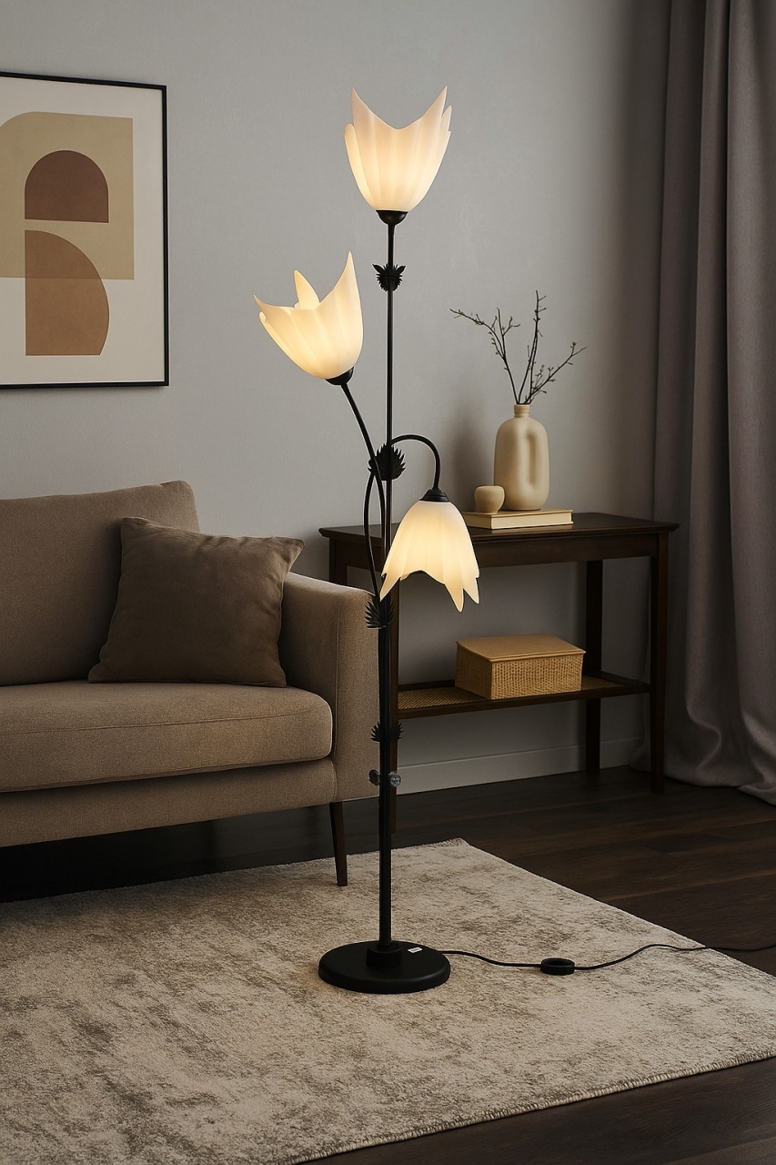 Lampadar de podea, 3 x E27, 152 x 35 x 28 cm