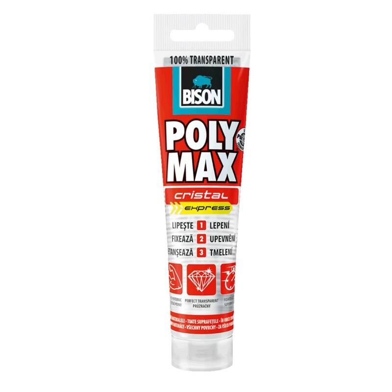Adeziv Bison Poly Max Crystal Express transparent 115g