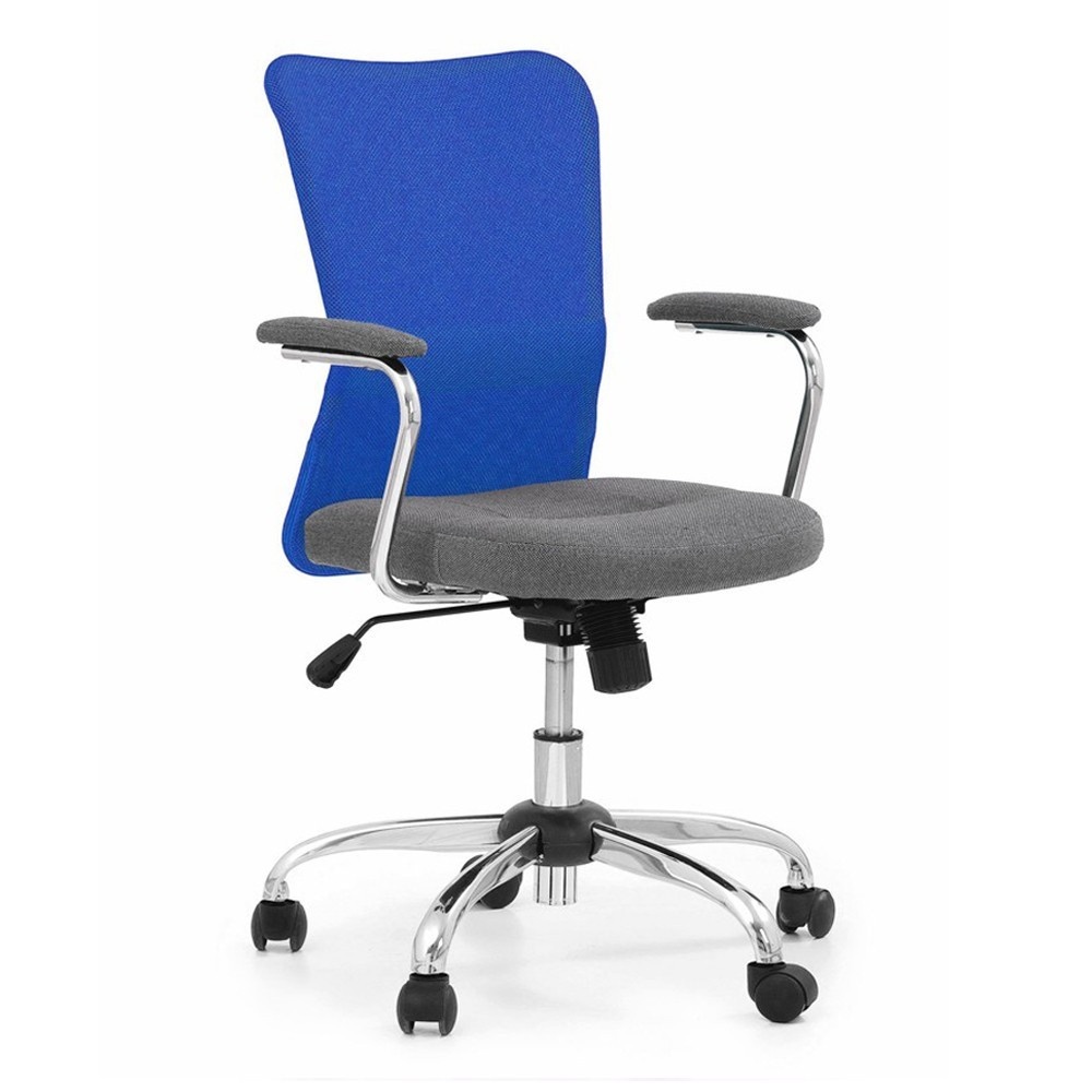 Scaun birou copii HM Andy, Mesh Stofa, Ergonomic, Cadru Cromat ...
