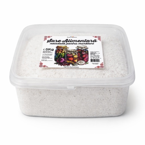Sare alimentara pentru muraturi, neiodata, 5 kg