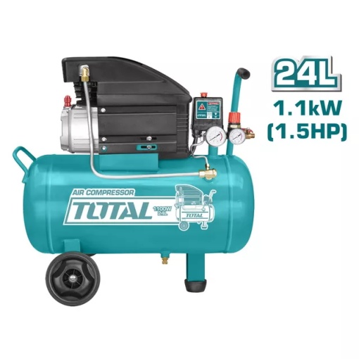 RESIGILAT TOTAL - COMPRESOR AER - 24L - 8 BAR - 1100W